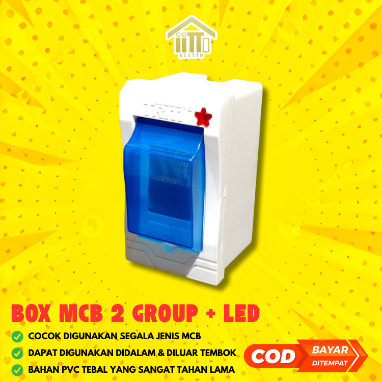 Jual KOTAK MCB 2 GROUP + LAMPU / BOX MCB 2 GROUP INBOW / OUTBOW + LAMPU ...