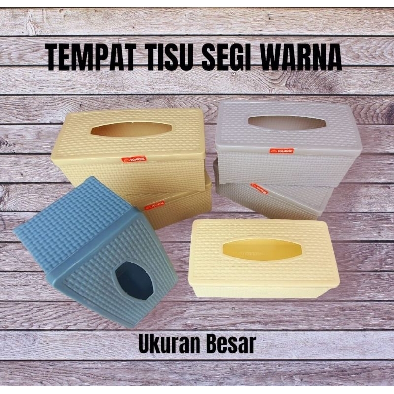 Jual TEMPAT TISU SEGI WARNA UKURAN BESAR (1PCS) | Shopee Indonesia