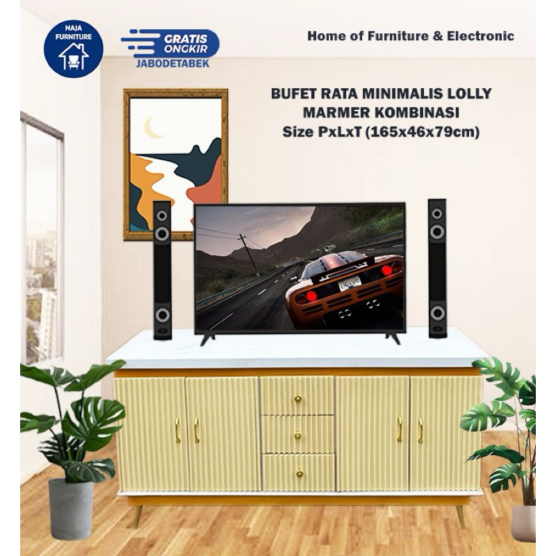 Jual Bufet Rata TV Minimalis Lolly | Meja TV Minimalis Modern | Meja TV ...