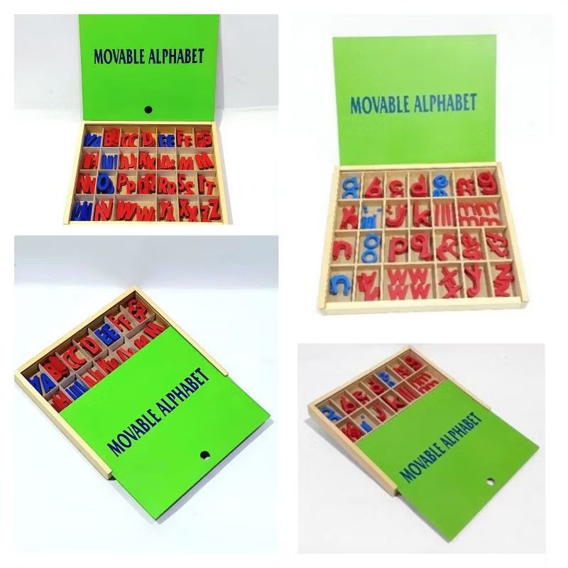 Jual Movable alphabet huruf kecil huruf besar plus tutup Montesori ...