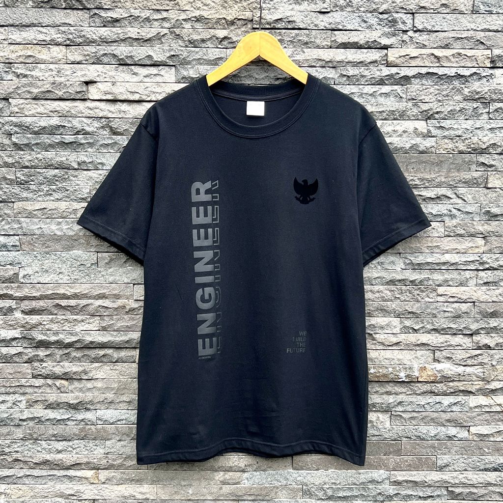 Jual Aloomni Kaos Engineer Black on Black | Shopee Indonesia