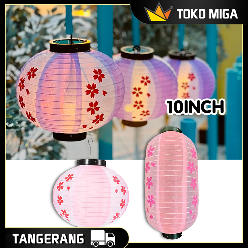 Jual 10 INCH Lampion Gantung Jepang Kain Sutra Lampion Imlek Sakura ...