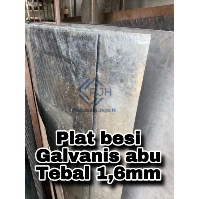 Jual Plat besi galvanis abu tebal 1,6mm plat polos galvanis anti karat ...
