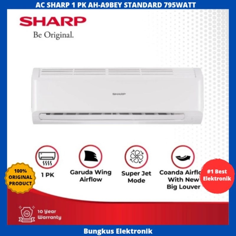 Jual AC SHARP 1PK AH-A9BEY STANDARD AC SHARP 1 PK GARUDA WING AIRFLOW | Shopee Indonesia