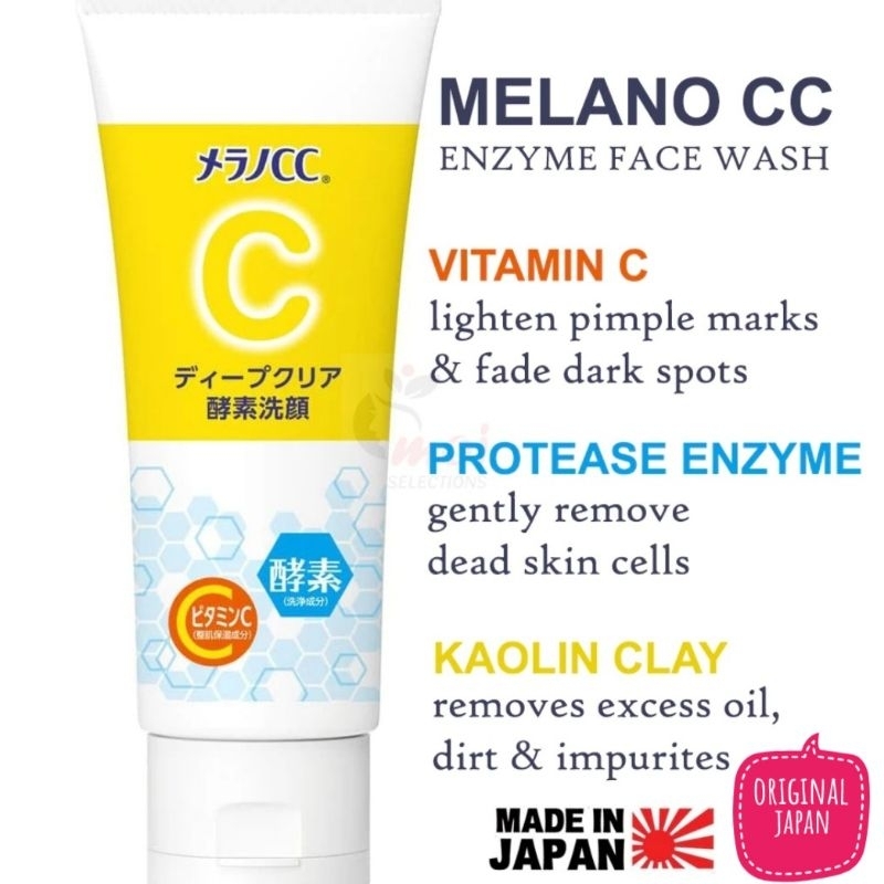 Jual Melano CC Enzyme Face Wash Vitamin C 130gr | Shopee Indonesia