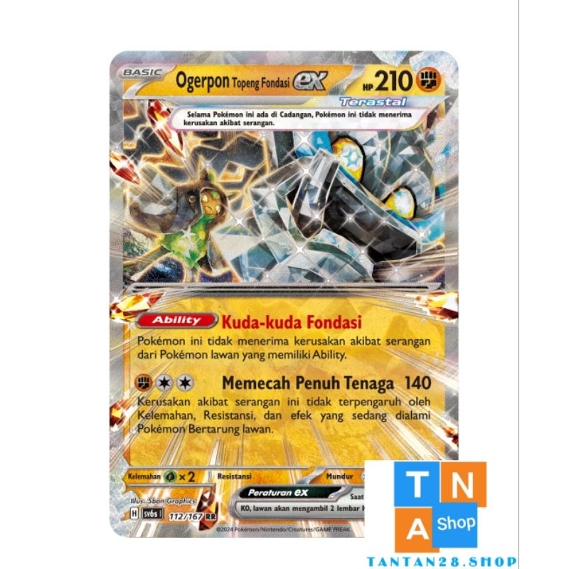 Jual Ogerpon Topeng Fondasi EX Terastal Sv6s 112/167 TCG Pokemon Indonesia | Shopee Indonesia