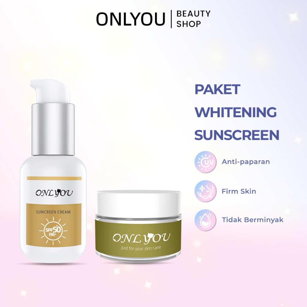Jual ONLYOU Skincare Paket Whitening moisturizer cream wajah & ONLYOU ...