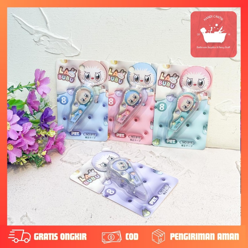 Jual Correction tape satuan labubu kecil CT-1747 / Tipex labubu 1 pcs ...