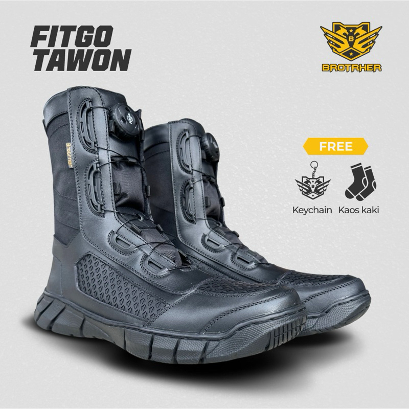 Jual BROTRHER Fitgo Tawon Tactical Sepatu Pdl Tali Putar | Shopee Indonesia