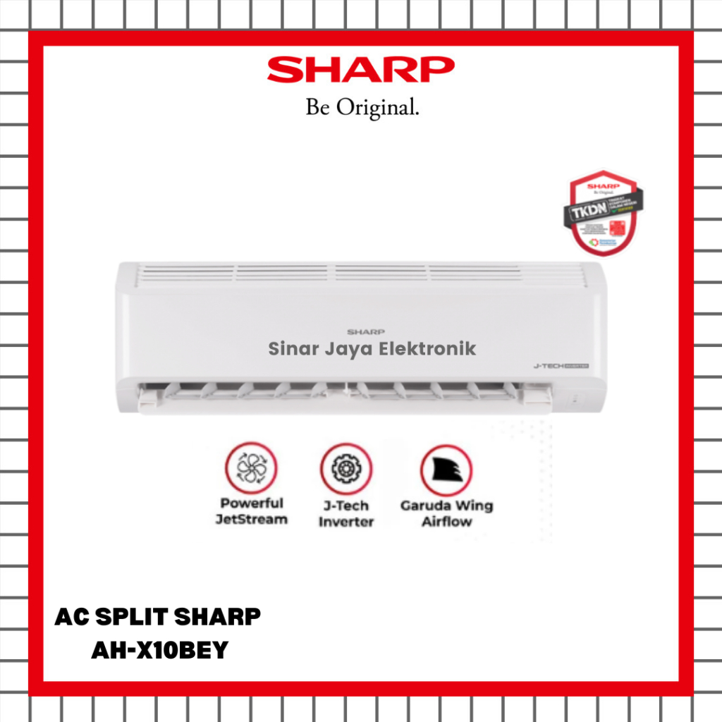Jual AC SPLIT SHARP AH-X10BEY 1 PK J-TECH INVERTER R32 (HANYA UNIT) | Shopee Indonesia