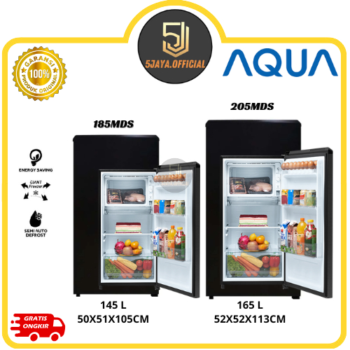 Jual Kulkas Aqua 1 Pintu - 185MDS/205MDS/225MDS/225ME Aqua | Shopee ...