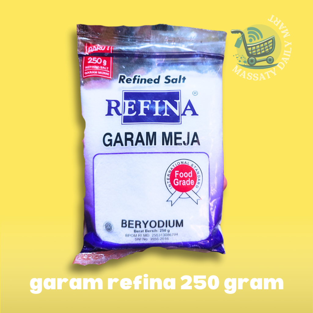 Jual GARAM MEJA REFINA HALUS BERYODIUM 250gram | Shopee Indonesia