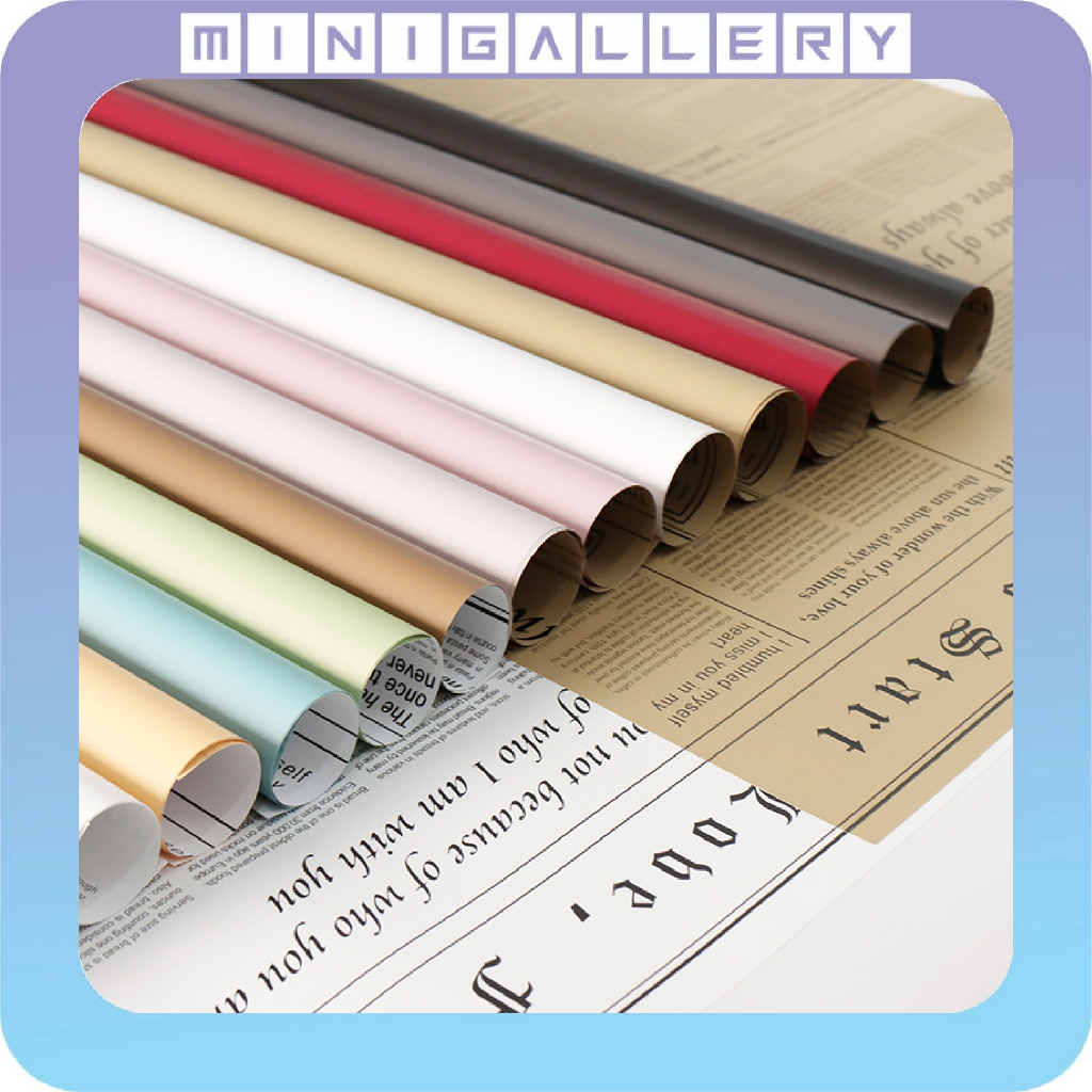 Jual 20 Lembar Kertas Bunga Buket Dua Warna Bicolor Buff Newspaper ...