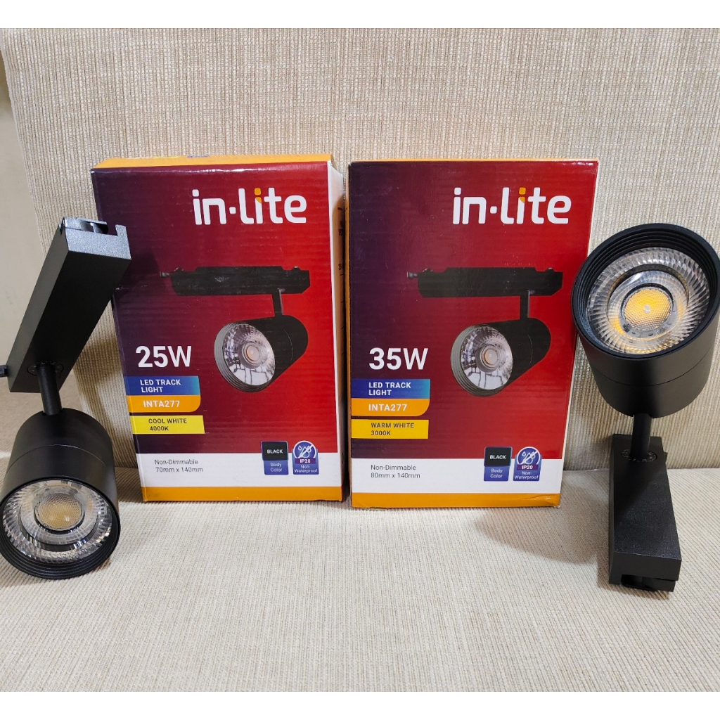 Jual INLITE TRACK LIGHT KAP LAMPU REL SOROT LED SPOT BODY HITAM 25W 35W ...