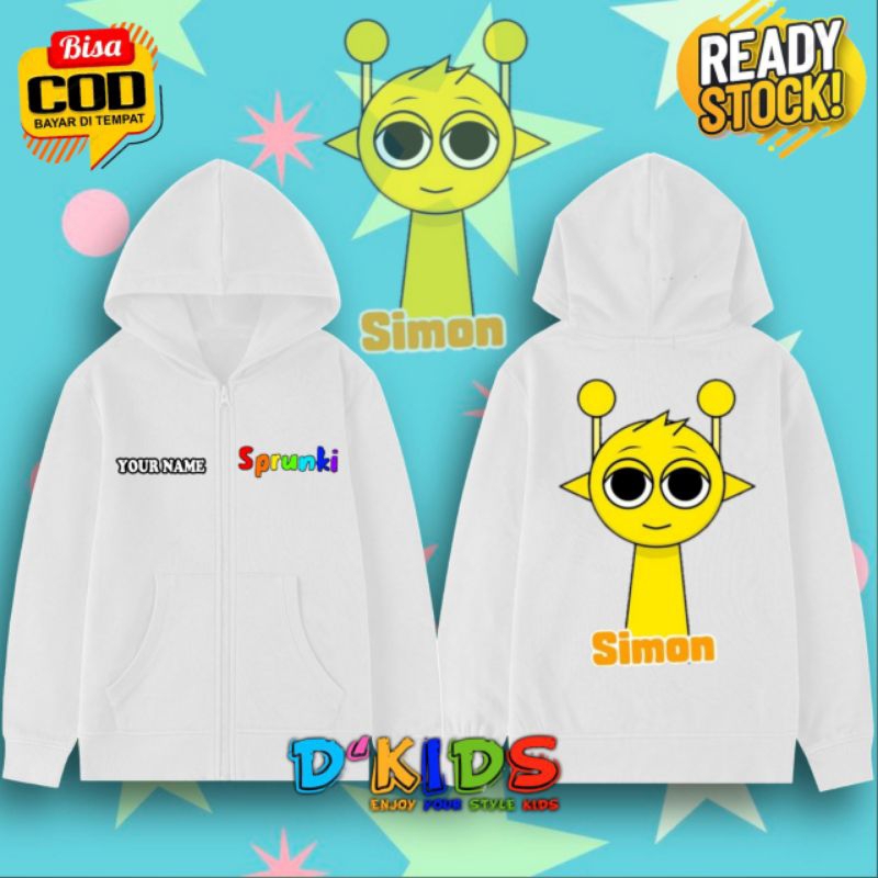 Jual Jaket Zipper Resleting Anak Sprunki Incredibok Karakter Simon ...