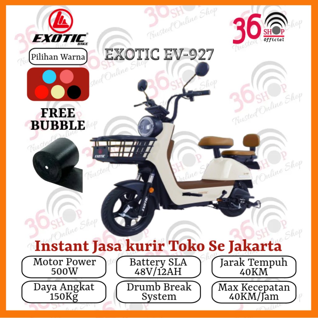 Jual Sepeda Listrik EXOTIC EV-927 500W NEW EDITION Garansi Resmi ...
