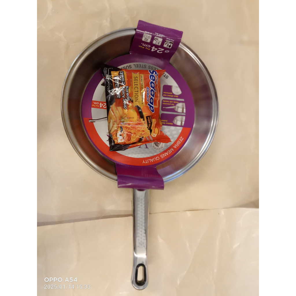 Jual Zebra Stainless Frying Pan 24cm Ceper Penggorengan Baja Tahan ...