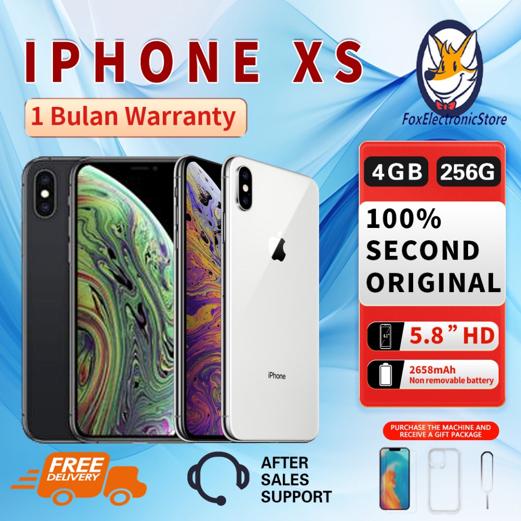 Jual iPhone Xs 256GB Second Original100% EX-INTER 5.8"OLED-Ori Fullset Mulus Normal Like New ...