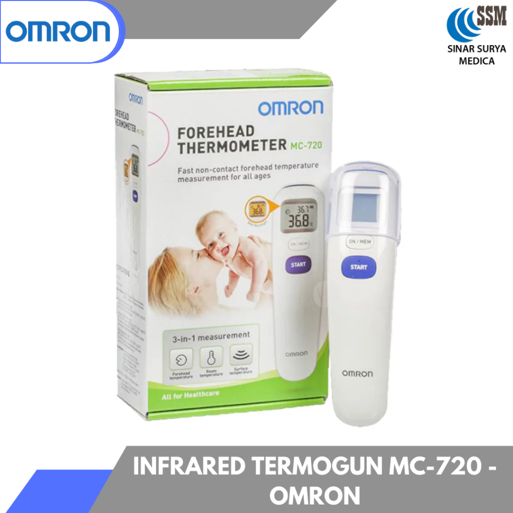 Jual Termometer infrared digital Omron MC - 720 / Thermogun omron ...