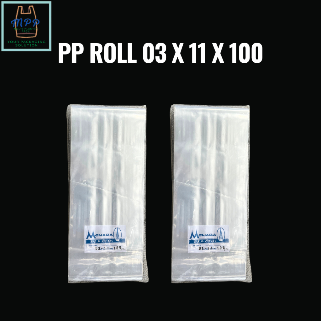 Jual KANTONG PLASTIK PP ROL ROLAN MENARA UKURAN 03 X11 X 100 METER ...