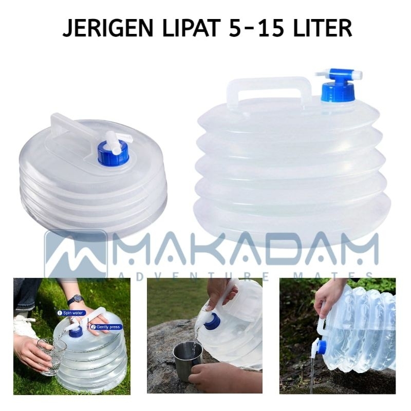 Jual KANTONG AIR JERIGEN BOTOL LIPAT PORTABLE WATER CAMPING ULTRALIGHT ...