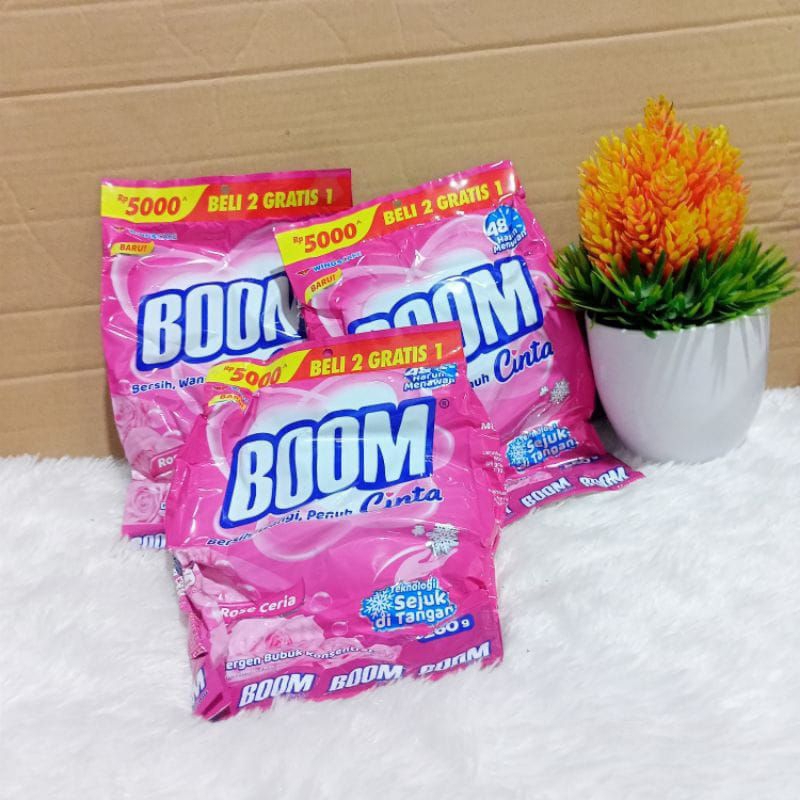 Jual Sabun Cuci Pakaian Boom Cinta Detergen Bubuk 5000 225 gr (Paket 10 ...