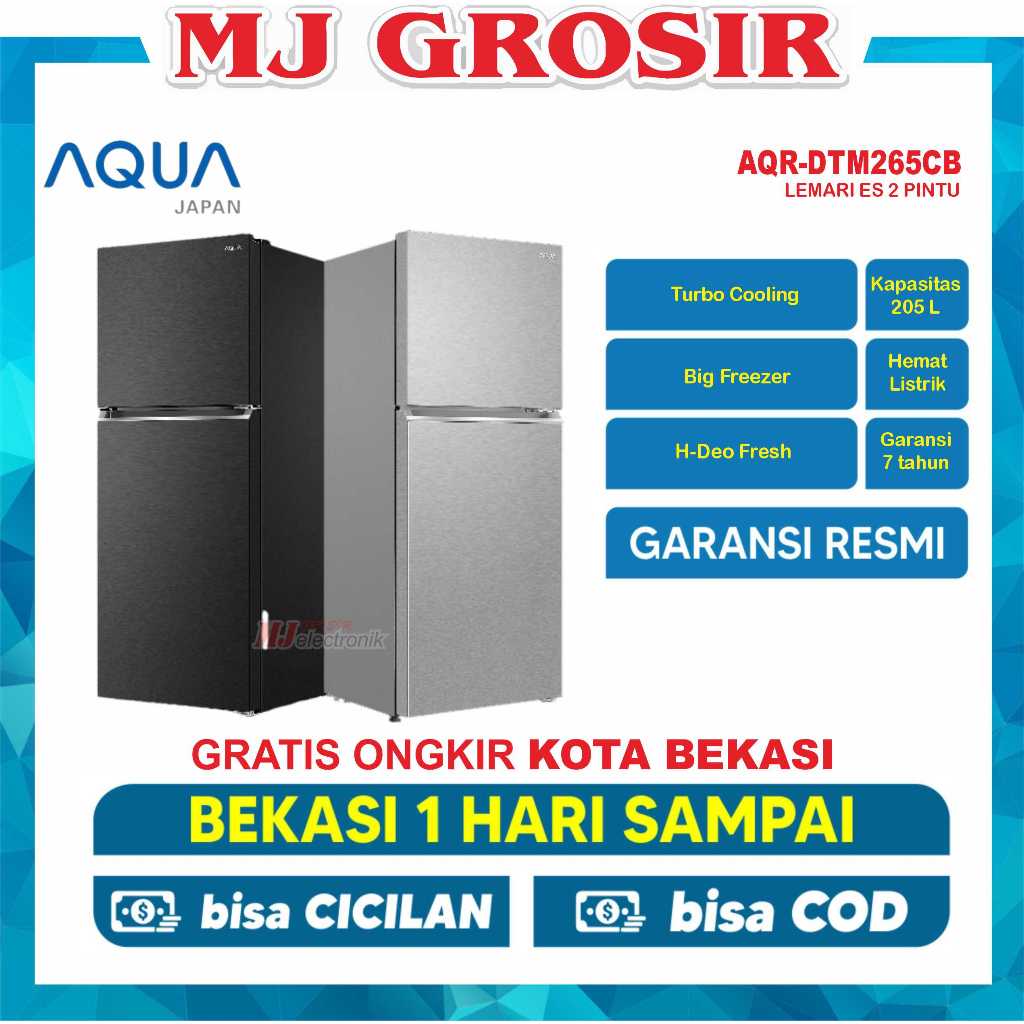 Jual KULKAS AQUA JAPAN AQR-DTM 265 / 268 CBP (DS/LS) LEMARI ES 2 PINTU ...