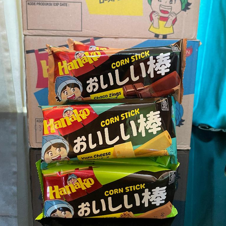 Jual HANAKO CORN STICK CHOCO/CHEESE/ROASTED CORN ISI 10 PCS X 12 GR ...