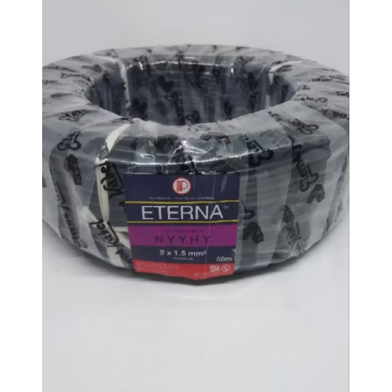 Jual Kabel Listrik Eterna NYYHY 2x1,5 1roll 50 Meter | Shopee Indonesia