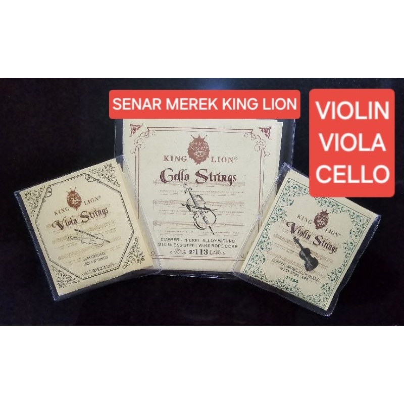 Jual SENAR CELLO BIOLA VIOLIN VIOLA MEREK KING LION | Shopee Indonesia