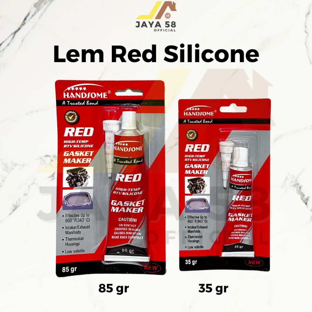 Jual Lem Red Silicone Sealant Lem Gasket Maker Merah Tahan Panas 35 gr ...