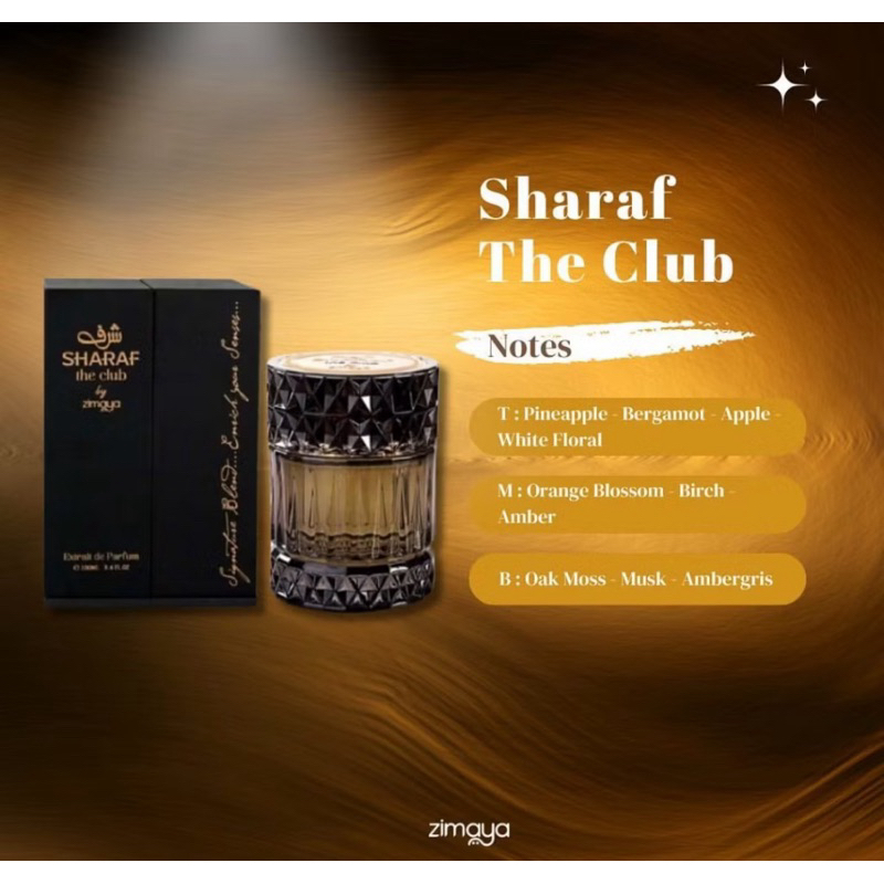 Jual Zimaya Parfum Sharaf The Club Edp 100 ML | Shopee Indonesia