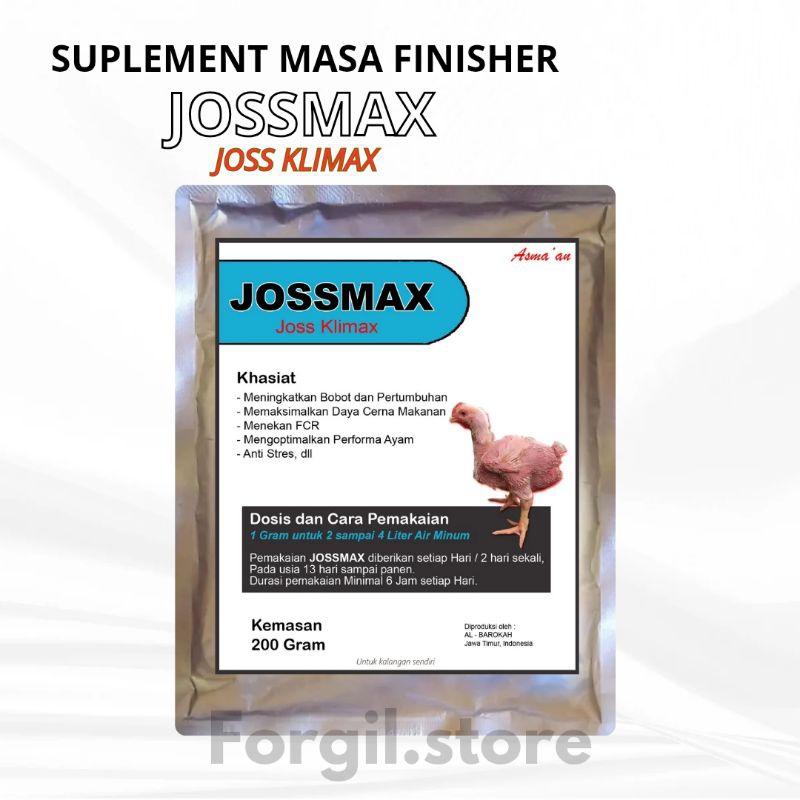 Jual JOSSMAX - Suplement Ayam Masa Starter Sampai Panen - Vitamin Ayam ...