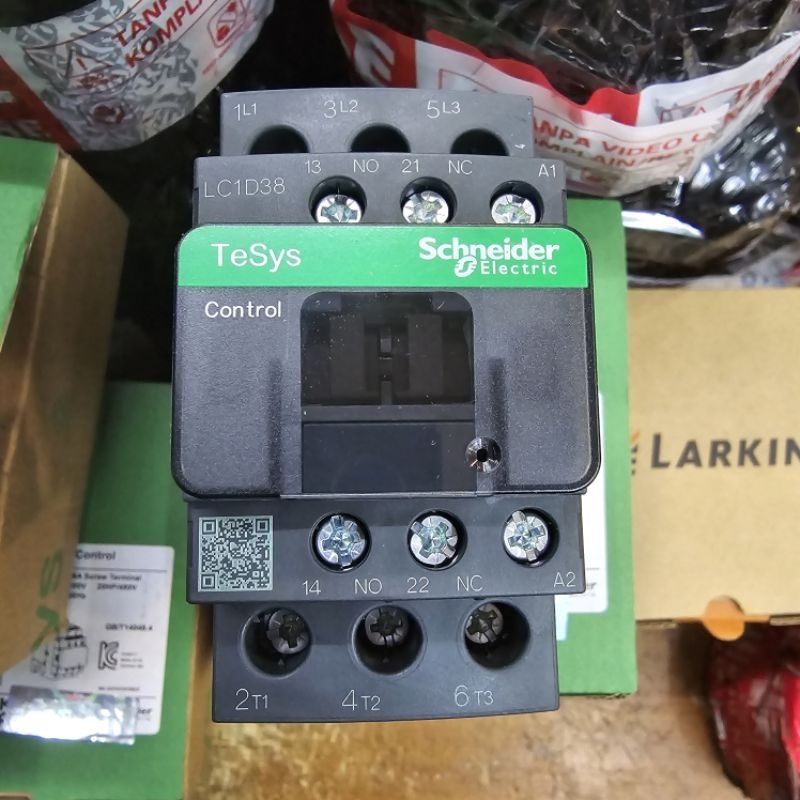 Jual Contactor / kontaktor LC1D38M7 3P 38A 220Vac SCHNEIDER ORI ...