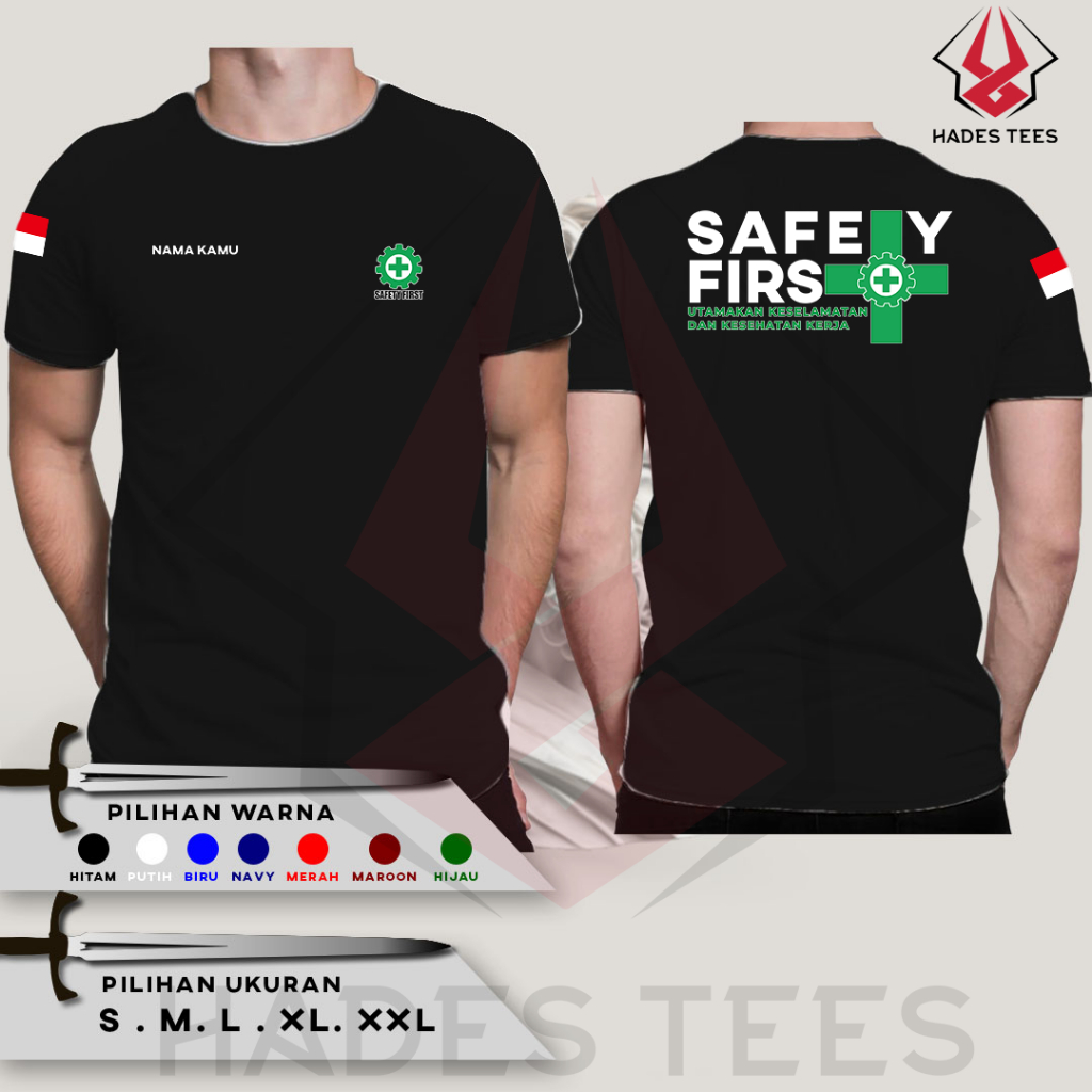 Jual Kaos Utamakan Keselamatan & Kesehatan Kerja Safety First Gratis ...