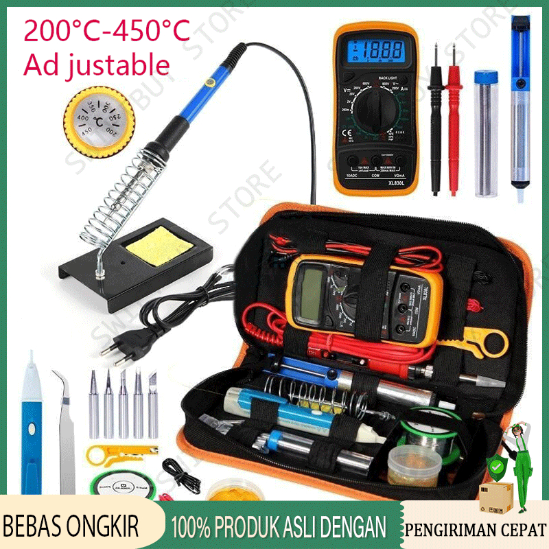 Jual Set Solder Listrik Lengkap dengan Multimeter Iron Tool Kit 220V ...