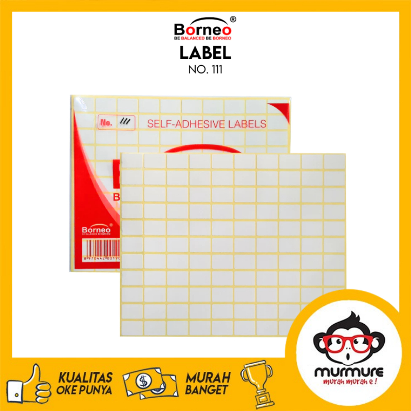 Jual MURMURE I LABEL HARGA BORNEO LABEL HARGA NO 111 BORNEO I PACK ISI ...