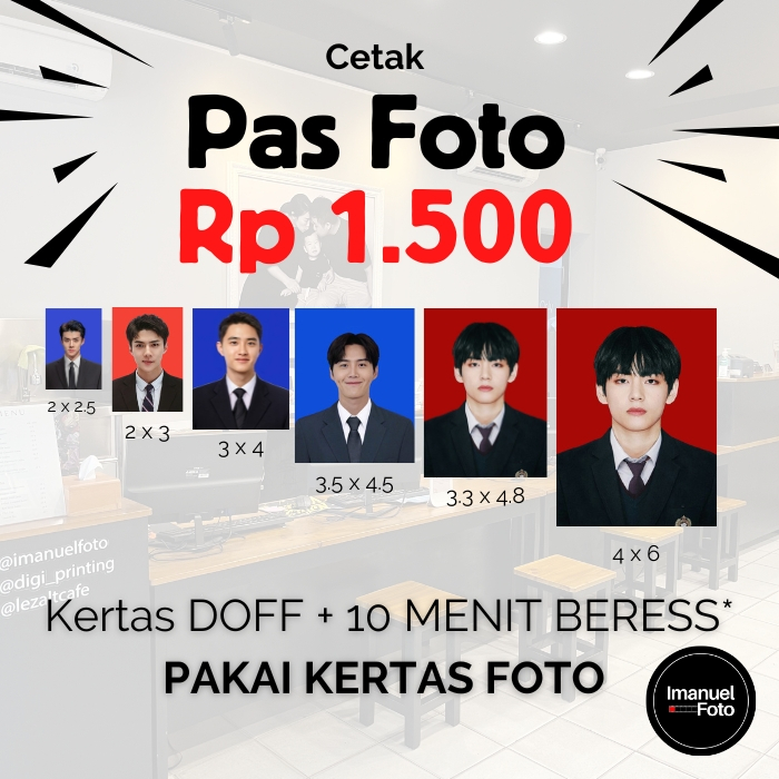 Jual Cetak Pas Foto | Print Photo ukuran 2x3 3x4 3.5x4.5 4x6 | Shopee ...