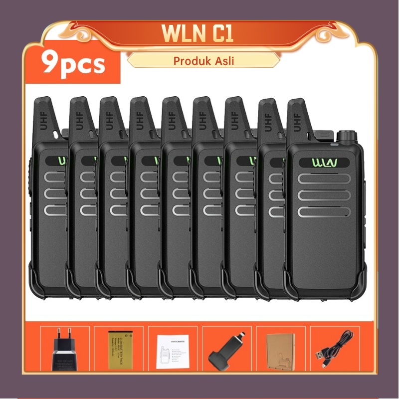 Jual HT WLN C1 UHF Handy Talky TWO WAY RADIO BLACK C1 400-470Mhz 16 Channel Walkie Talkie 6/12 ...