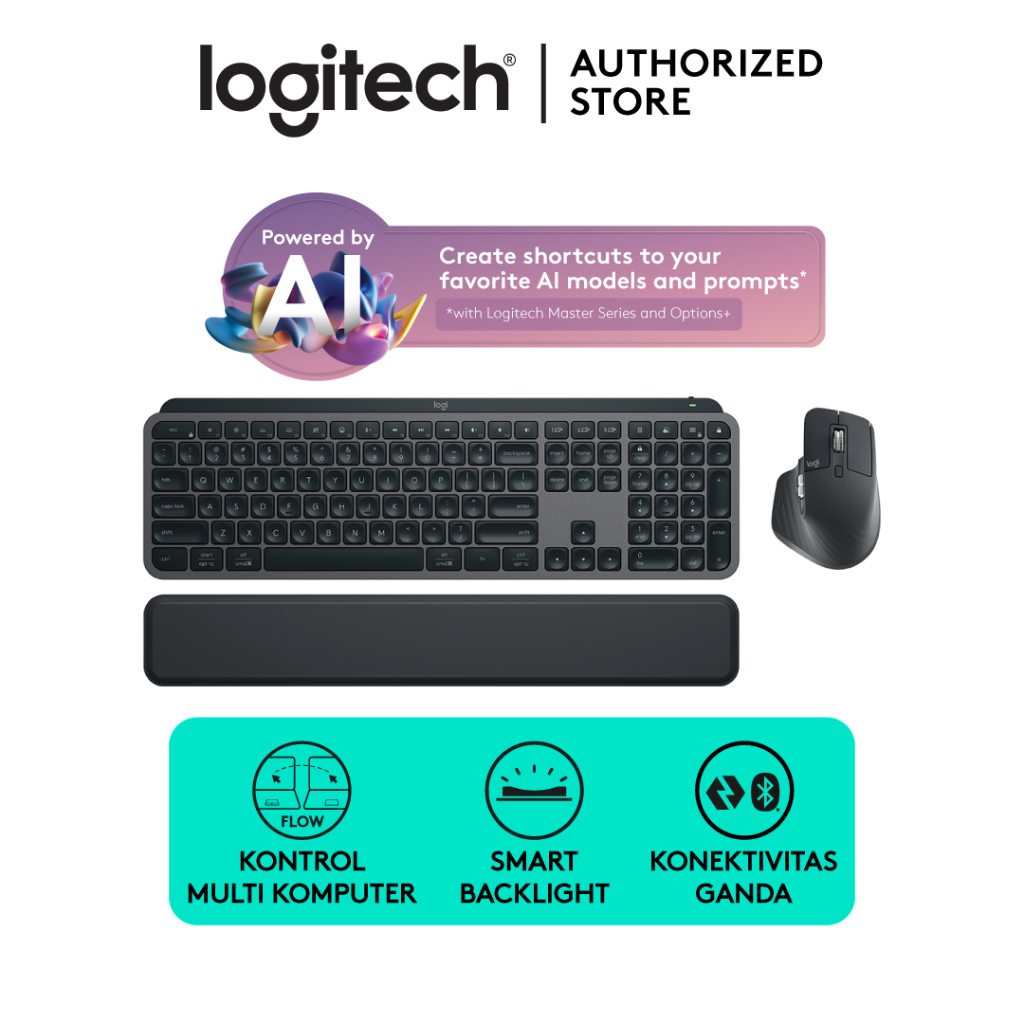 Jual Logitech MX Keys S Combo Keyboard dan Mouse Wireless Bluetooth ...