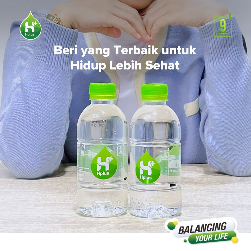 Jual Air Minum HPlus atau Alkali pH 9+ dengan Botol 330 Ml | Shopee Indonesia