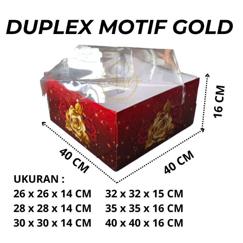 Jual (2 PCS) DOS / DUS KUE DUPLEX KEMBANG TUTUP MIKA TINGGI 14 CM & 15 ...