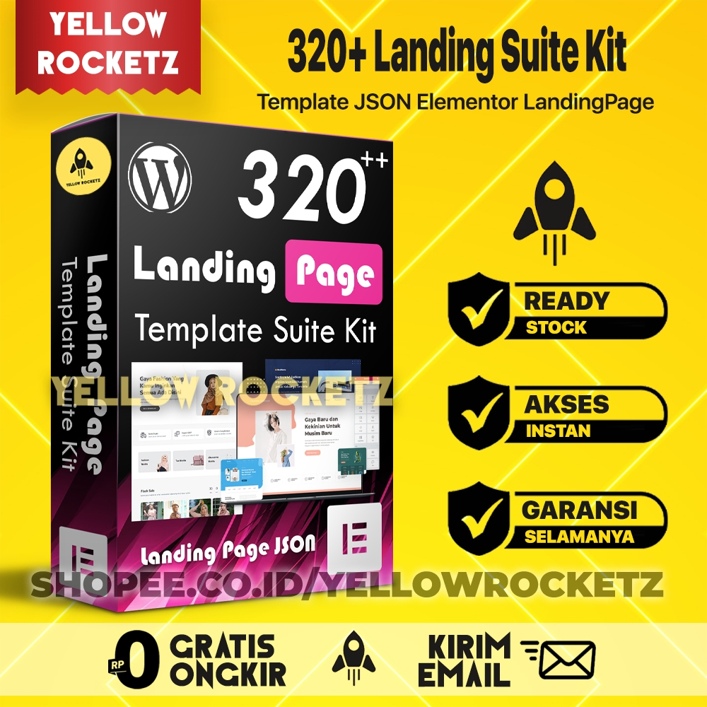Jual 320++ Template LANDINGPAGE Suite Kit JSON Elementor - Website Semua Niche Komplit - Bisa ...