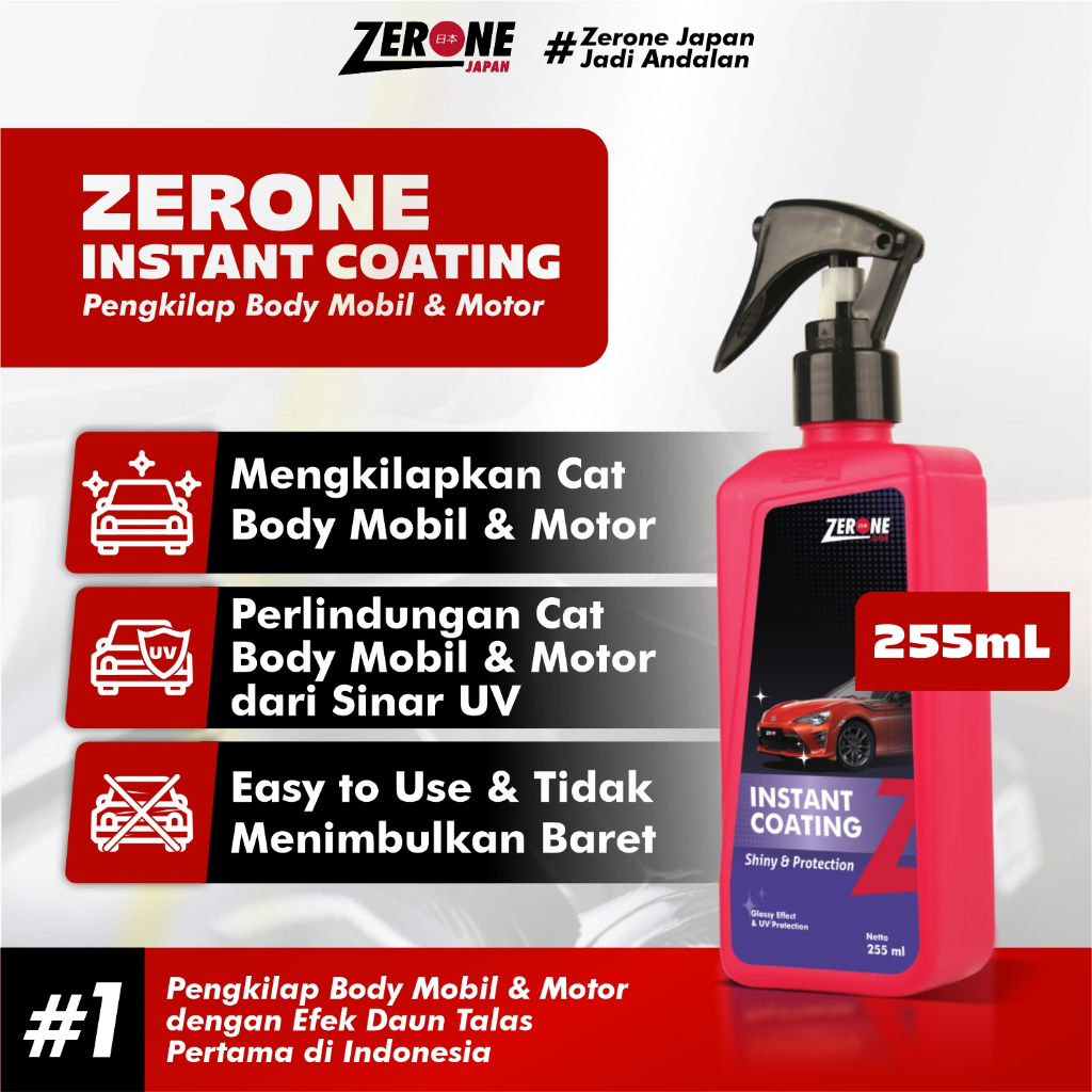 Jual Instan Coating Zerone Japan Pengkilap Body Mobil Motor Tahan Cuaca ...