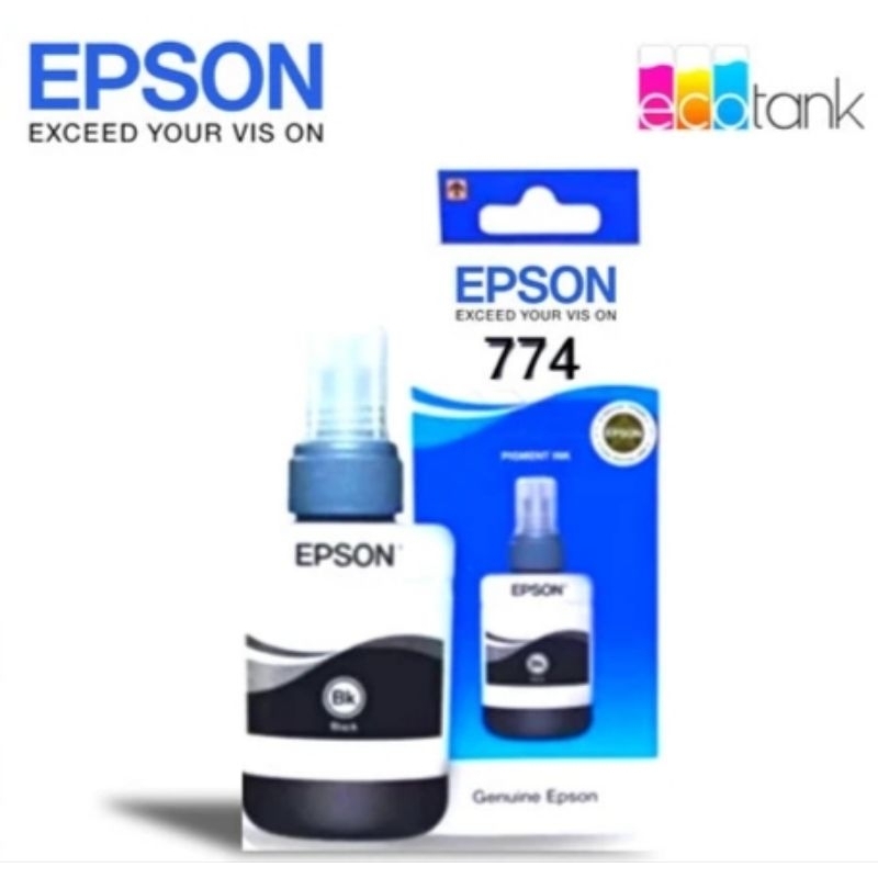 Jual Tinta Epson 774 Black T-774 Original FOR Printer Epson M100 dan ...