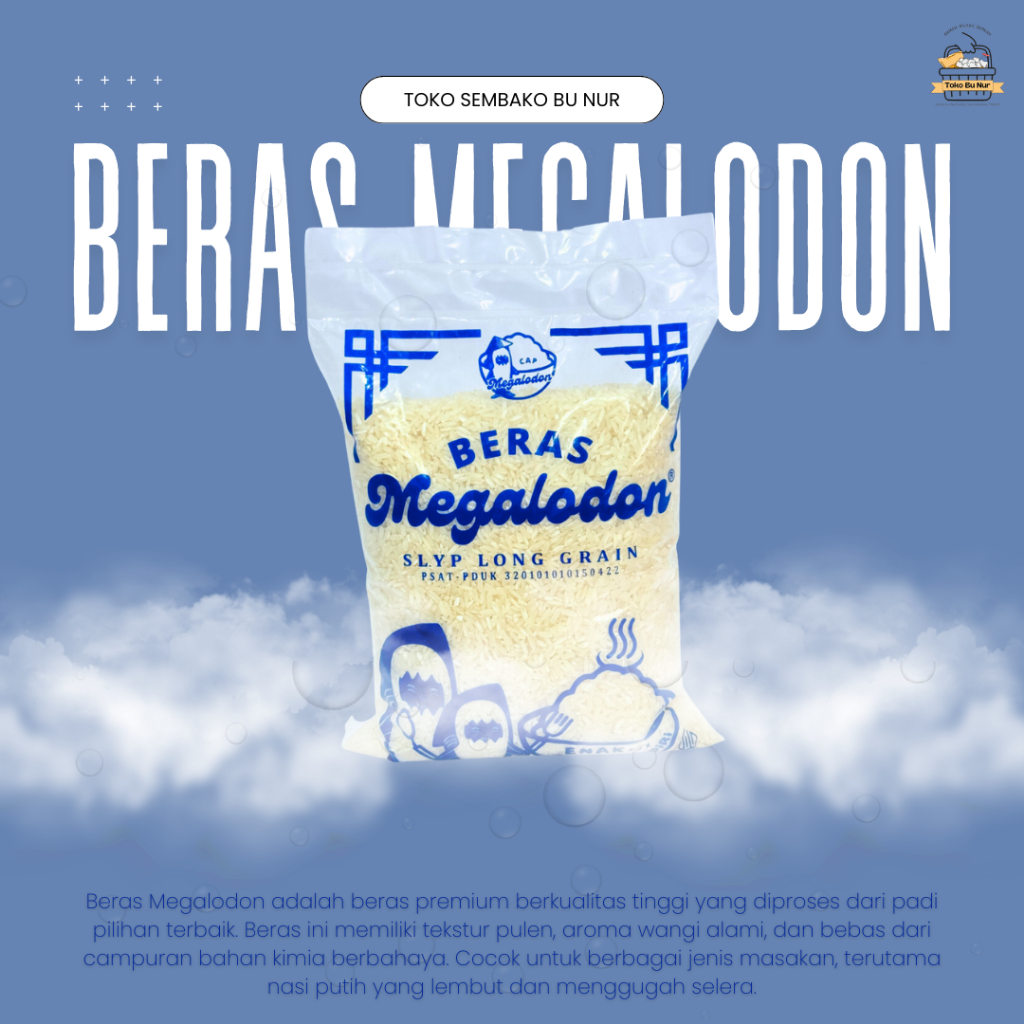Jual Beras Cap Megalodon SLYP LONG GRAIN Premium 1 Kg | Shopee Indonesia
