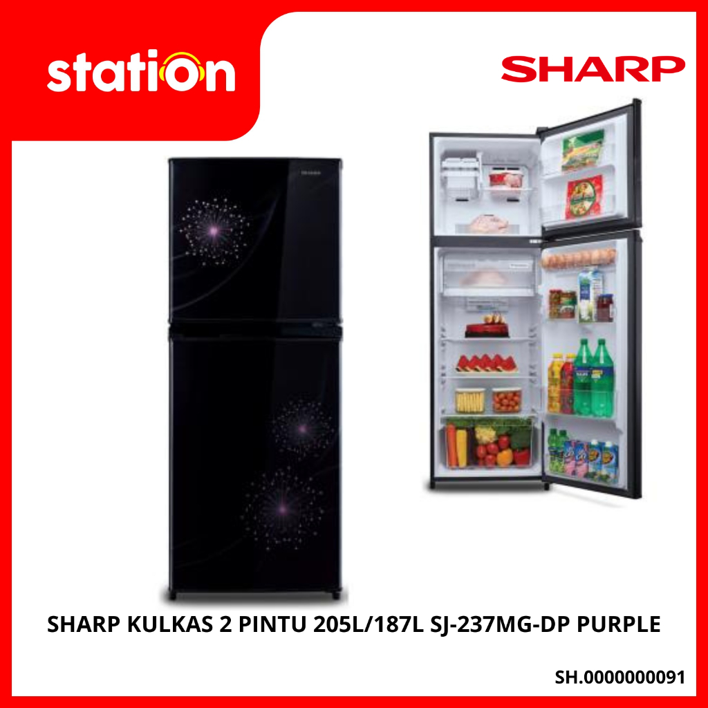 Jual SHARP KULKAS 2 PINTU 205L SJ-237MG-DP / SJ-237MG-DB | Shopee Indonesia