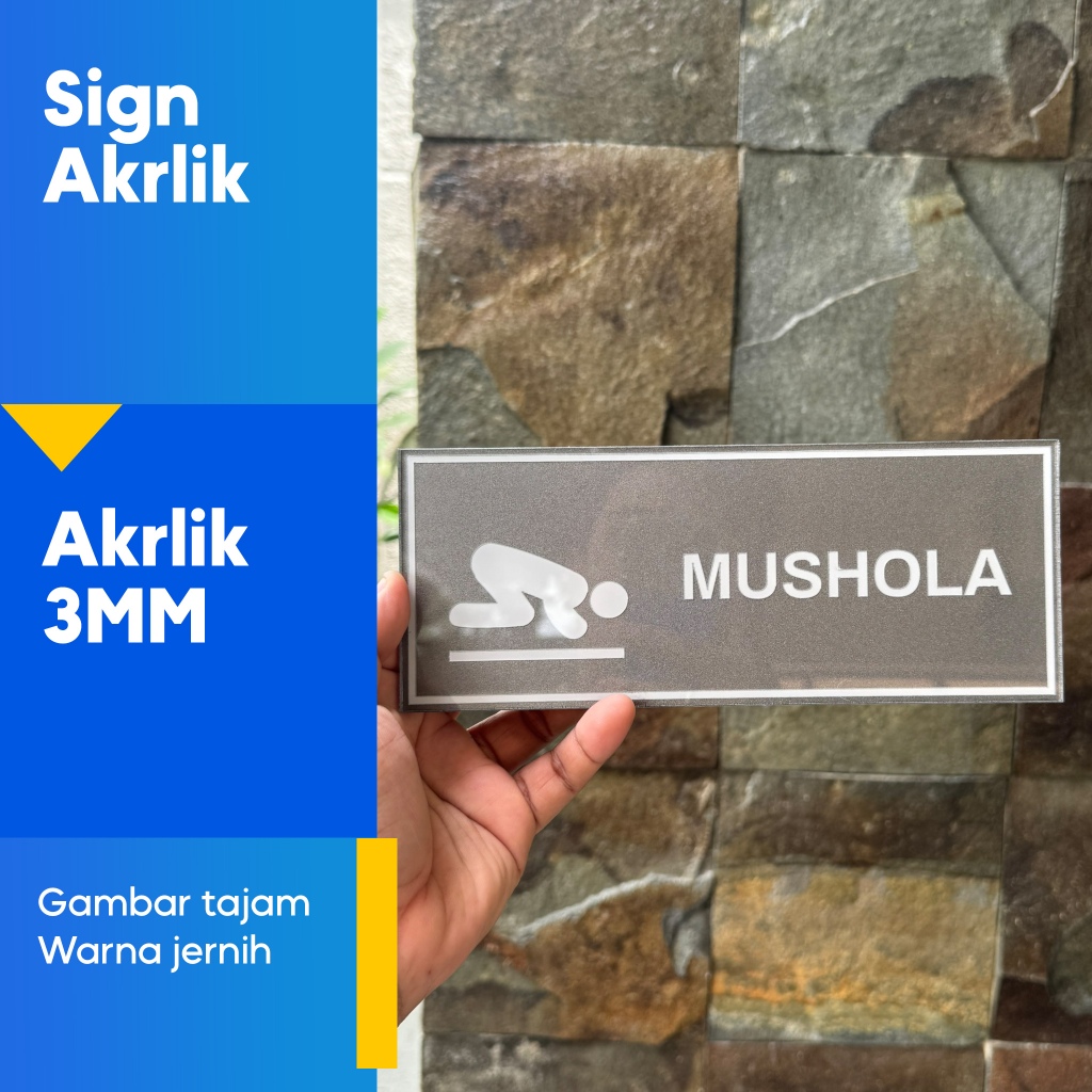 Jual Sign Akrilik Musholla Tulisan Signage Mushola Dekorasi Masjid Sign ...
