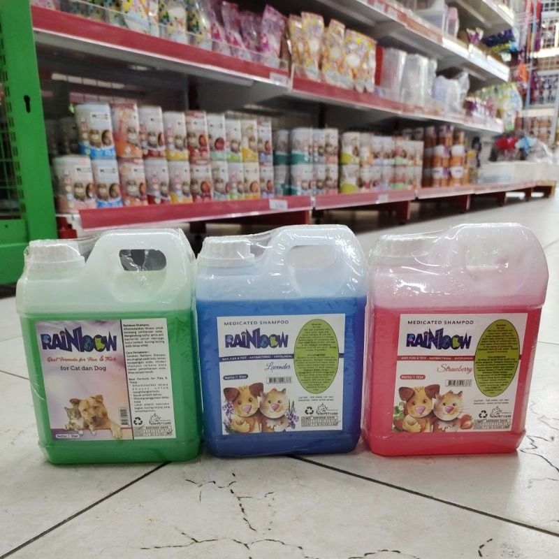 Jual RAINBOW Shampoo Kucing Anjing Medicated Shampoo Flea and Thick 1 ...