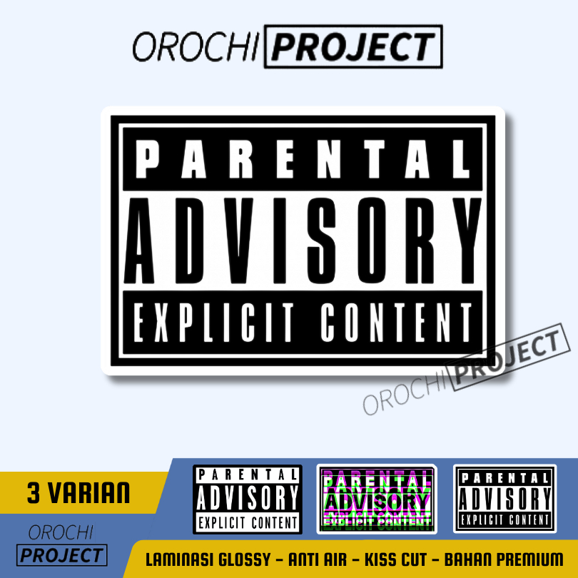 Jual Sticker Stiker Logo PARENTAL ADVISORY EXPLICIT CONTENT Vinyl ...